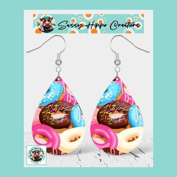 Sassy Hippo Creations | Jewelry | Earrings Frosted Donuts Galore Pastry ...